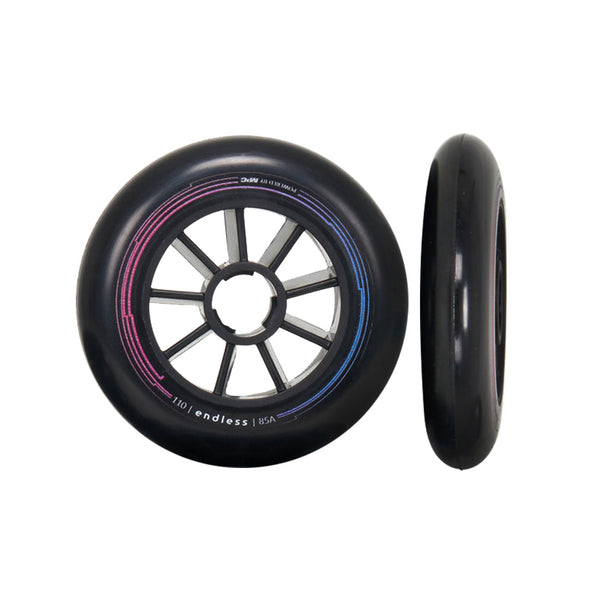 Endless 110mm Wheels 6pk - Black - Skater HQ