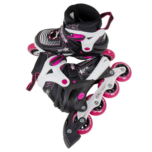SFR Pulsar Adjustable Skate - Black/Pink - Skater HQ