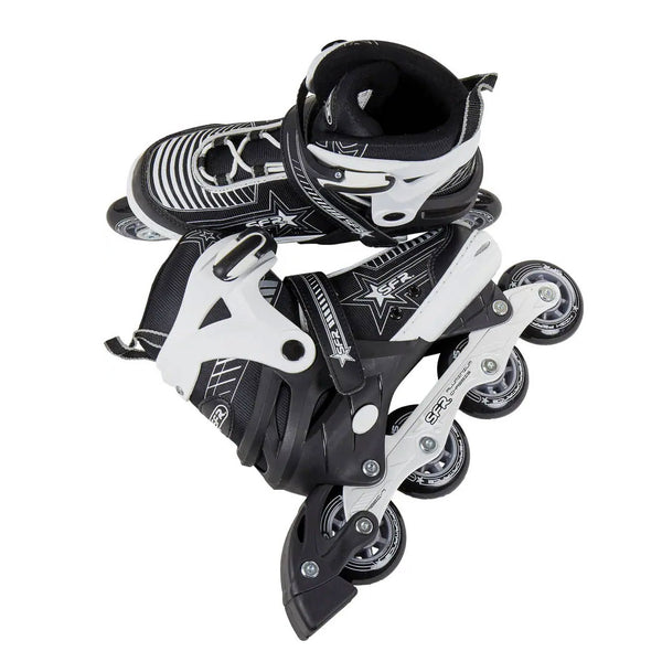 SFR Pulsar Adjustable Skate - Black/Silver - Skater HQ